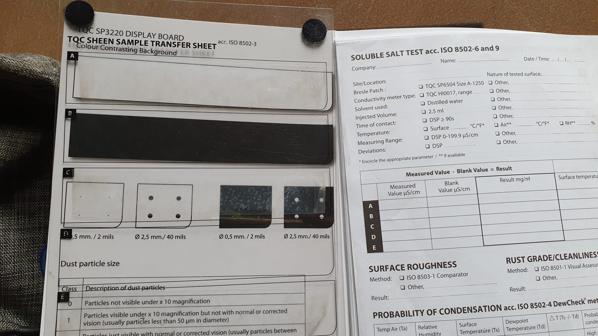 Inspection of limestone silo surface preparation before application of ...