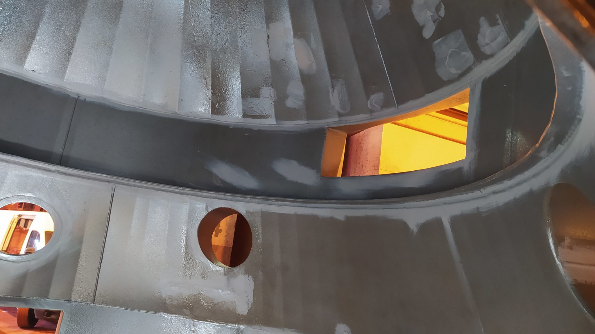 Renovation of the corrosion protection of the absorber’s internal parts ...